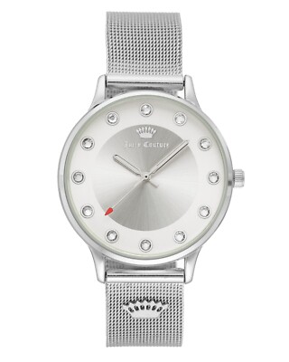 Juicy Couture ‘Black Label’ Quartz Wristwatch Silver Rhinestone Dial JC ...