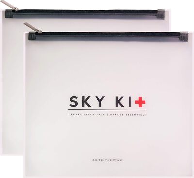 Sky Kit TSA Approved Fly Travel Bag, Quart-Size Carry-On Clear Bag (2 ...