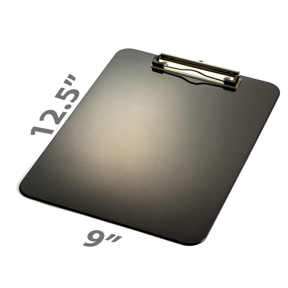 Recycled Clipboard Black Hardboard Writing Pad Low Profile Clip Office ...
