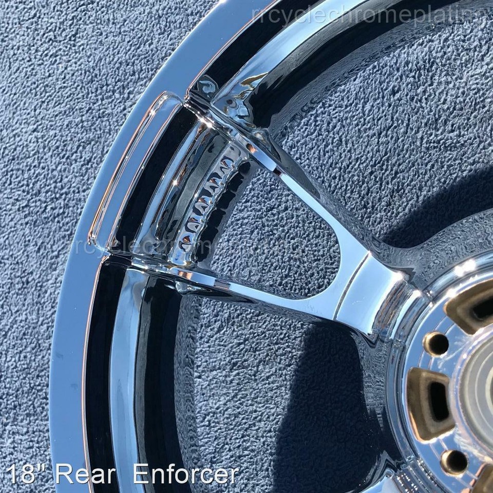 09-23 Harley Chrome 18" Rear Enforcer 2 Wheel Street Glide Touring ...