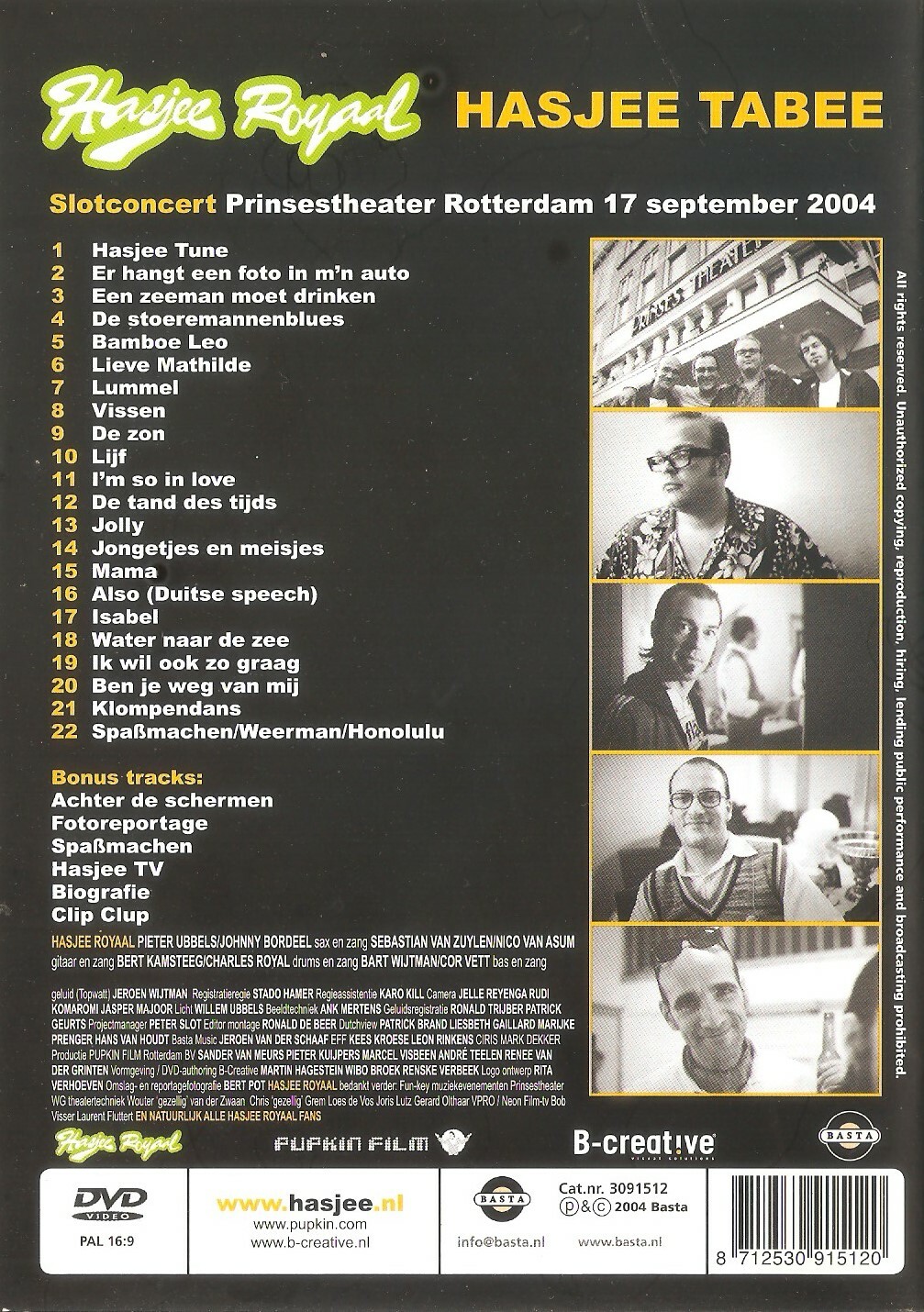 Hasjee Royaal - Hasjee Tabee - DVD - Slotconcert 2004 | eBay