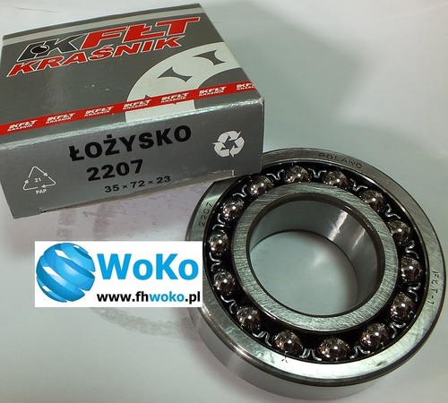 Bearing 2207 35x72x23 self-aligning ball bearing fast free shiping FŁT ...