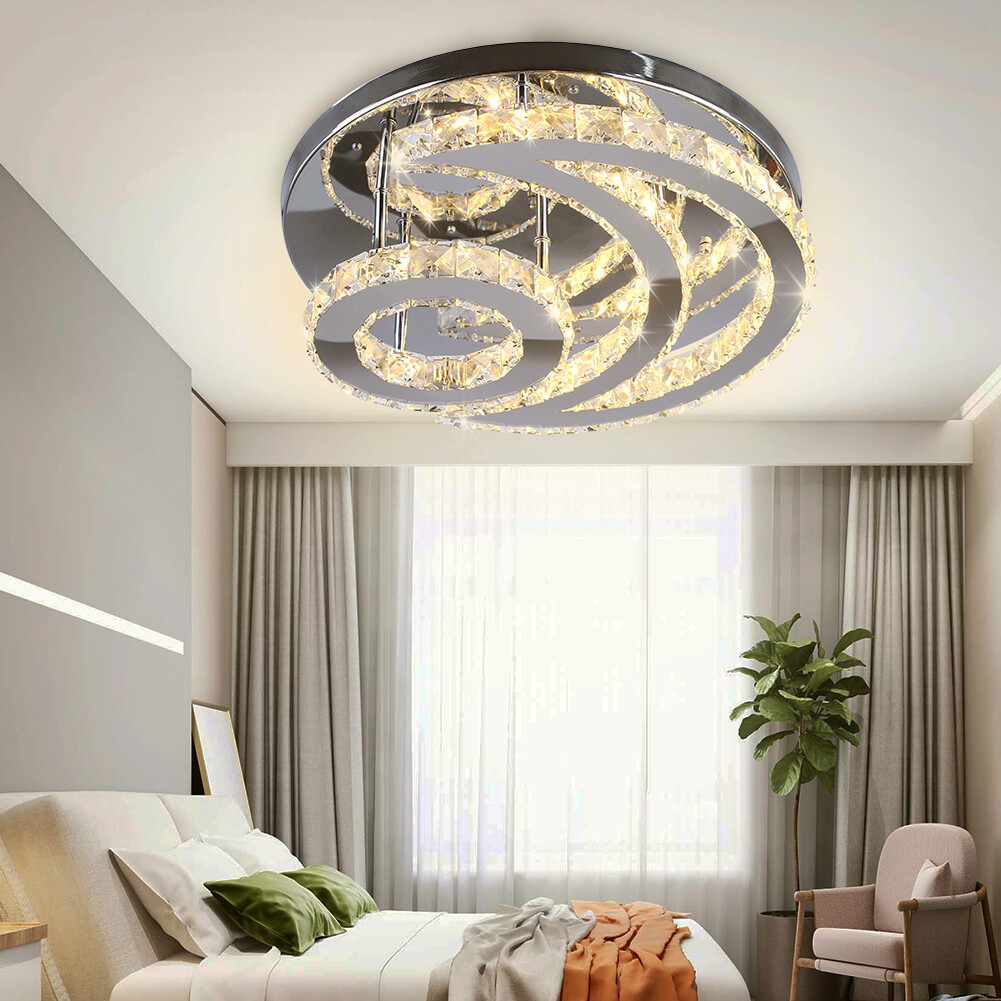 Modern Crystal Ceiling Lights LED Crystal Chandelier Light Fixture ...