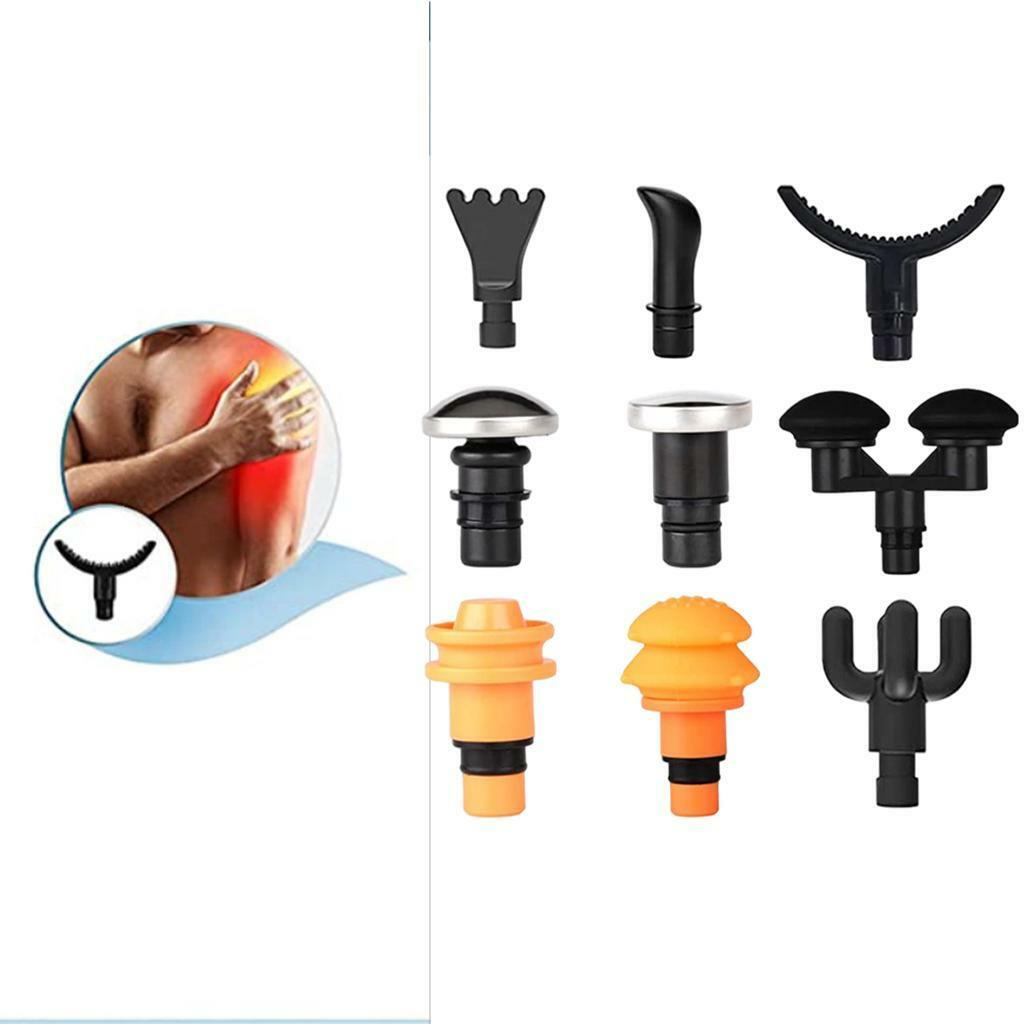9Pcs Massage Gun Heads Plug-N-Play Replaceable Vibration Massager Tools ...