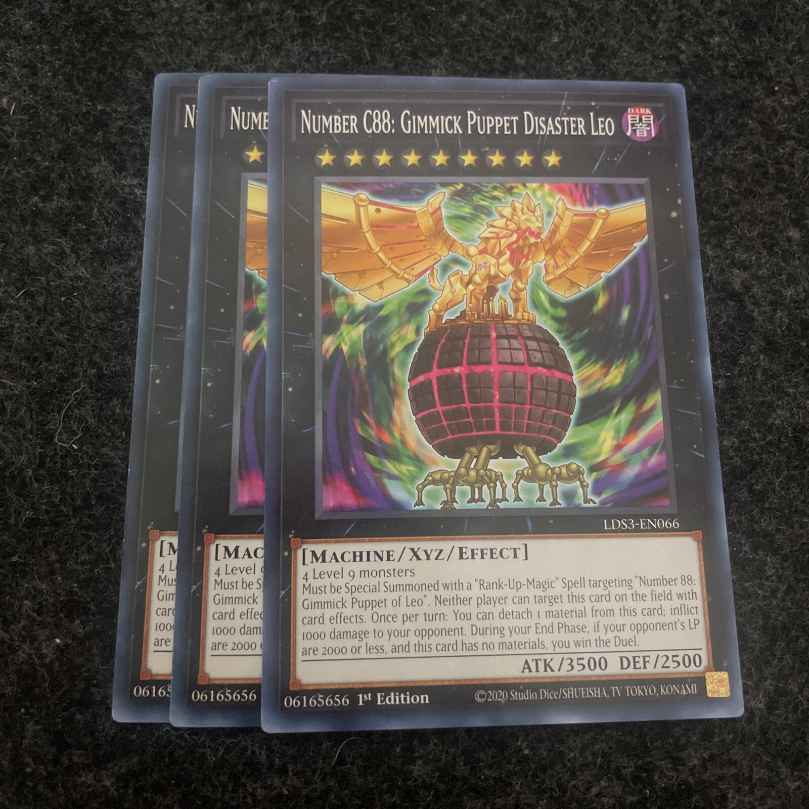 Yugioh! x3 NUMBER C88: GIMMICK PUPPET DISASTER LEO LDS3-EN092 3x Yu-gi ...