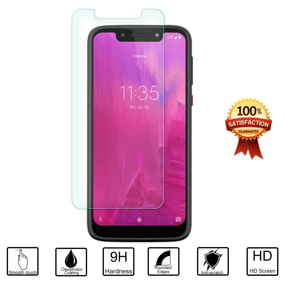 Tempered Glass Screen Protector Film For T-Mobile Revvlry / Revvlry+ ...