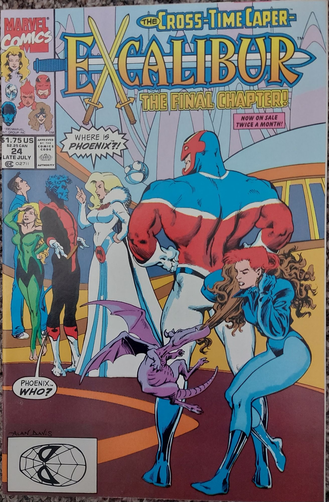 Excalibur #24 Vol. 1 Marvel Comics, Kitty Pryde and Captain Britain ...