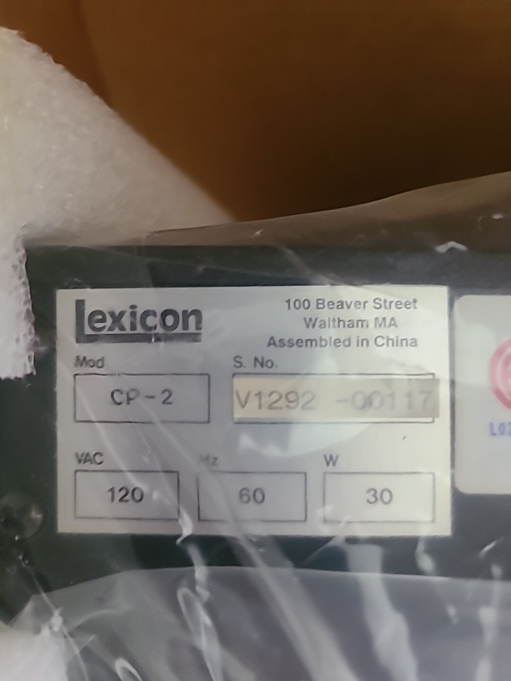 Lexicon CP-2 Digital Audio Surround Dolby Pro-Logic Processor W/ OEM Remote | eBay