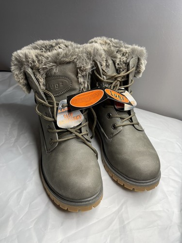 Lugz Rucker Hi Fur Warm Grey/Gum Gray size 8M womens WRUCKRHFUD-0426 | eBay
