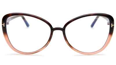 Tom Ford TF5907-B 056 Havana Ombre Cat Eye Eyeglasses Frame 55-15-140 ...