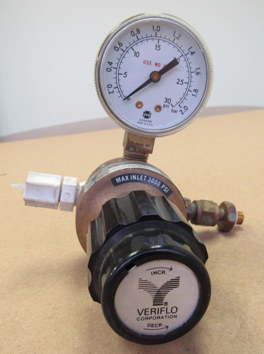 VERIFLO REGULATOR P/N IR4B30G, MAX INLET 3000 PSI W/ USG US GAUGE | eBay