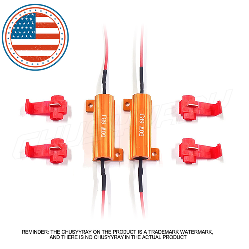 Pair 50w 6 Ohm Led Light Bulb Load Resistor Corrector Turn Signal Park ...