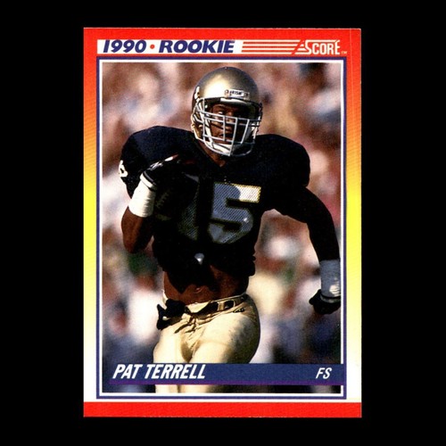 Pat Terrell 1990 Score Rookie Notre Dame Fighting Irish #301 Set Break ...