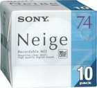 Sony 10 disc pack 10MDW74NED Mini Disc Neige Series 74min Blank MD ...