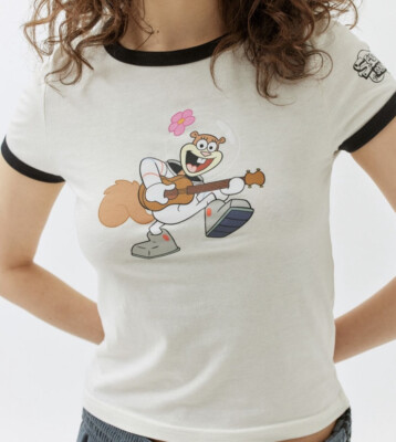 SpongeBob Nickelodeon X Round Two Sandy Cheeks Womens T-Shirt Sz S ...