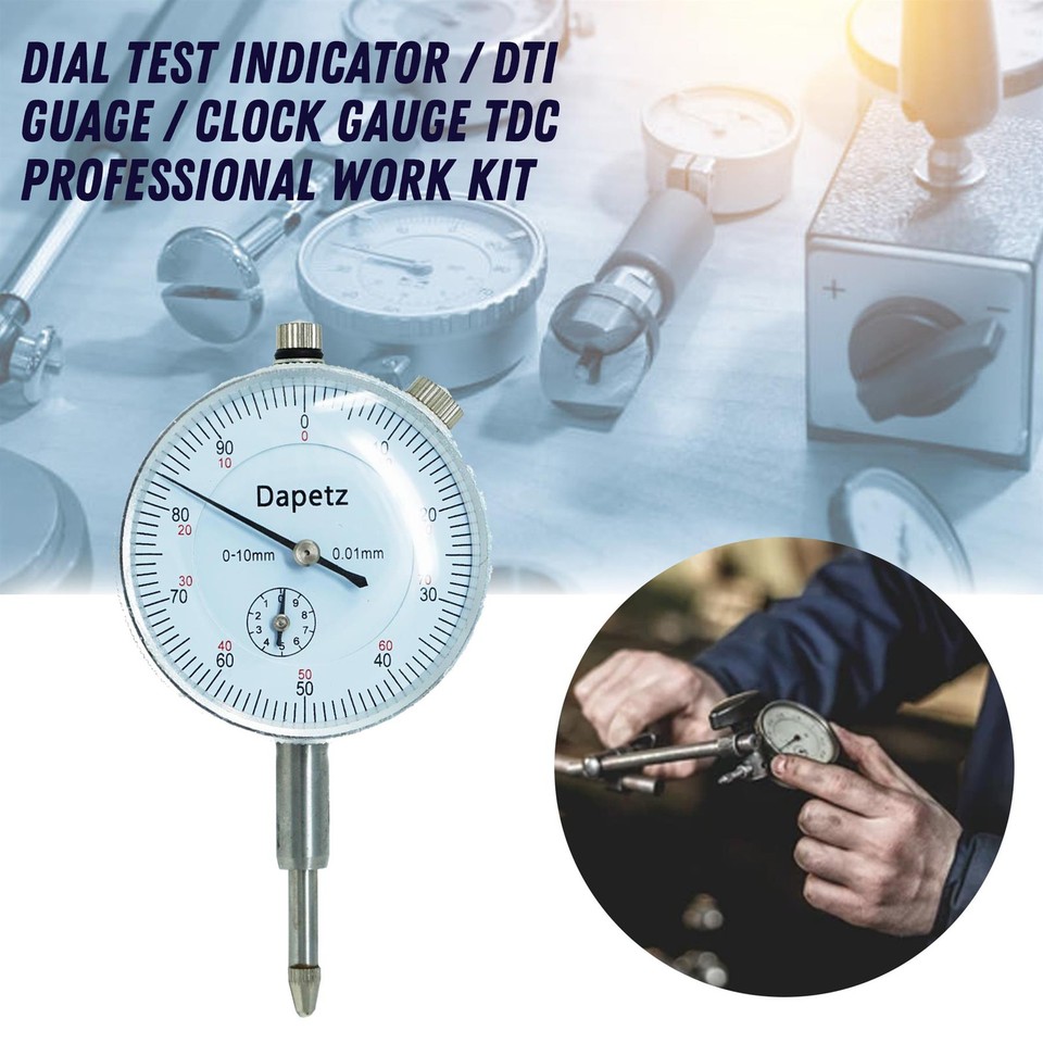 DTI Dial Test Indicator Clock Gauge TDC Precision Measuring 0.01mm Tool ...