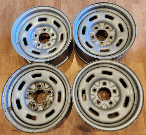 SET OF (4) 16" FORD E150 VAN OEM SILVER STEEL RIMS 16x7 2004-2007 5x5.5 ...