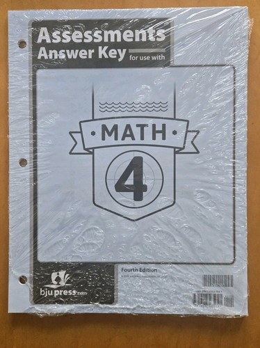 BJU Press Math 4 Assessments Answer Key 4th Edition 515619 ...