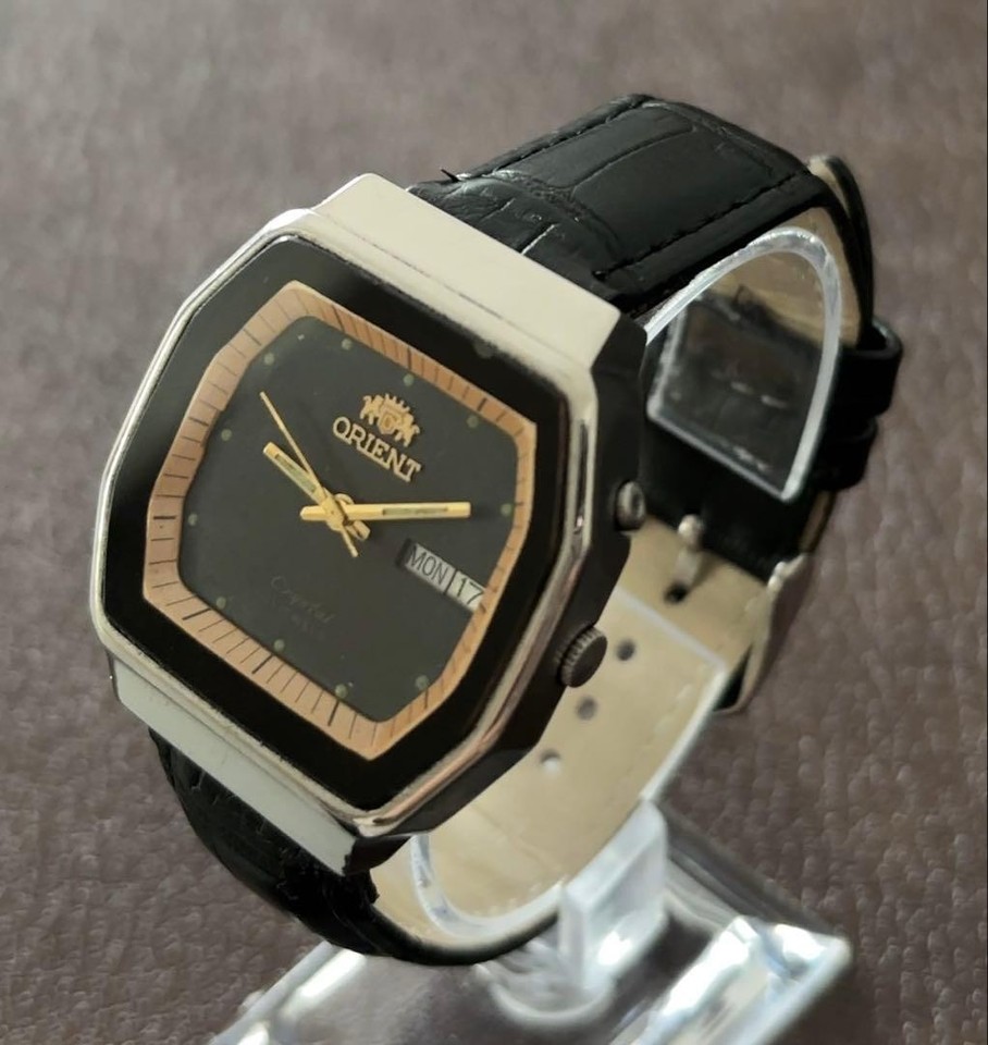 ORIENT Watch Mechanical Automatic Black Men's Watch Vintage | eBay UK