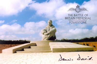 WWII WW2 Battle of Britain Ace David signed Capel Le Ferne memorial ...