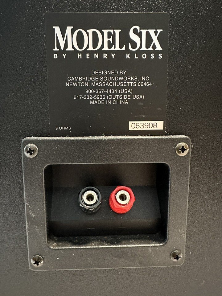 Cambridge Soundworks Model Six by Henry Kloss Black Wood Speakers | eBay