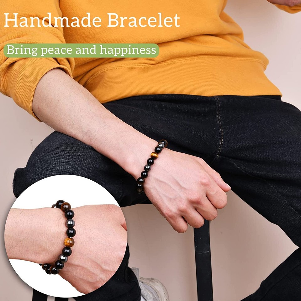 Triple Protection Bracelet 10mm Bead Spiritual Bracelets for Men Women ...