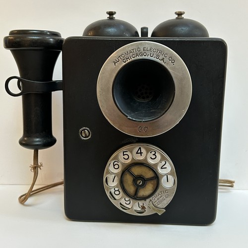 VINTAGE 1908 Automatic Electric Co. Wall Telephone Residence Set ...