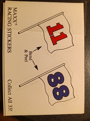 * 1989 Maxx Stickers MAXX Racing Stickers #11 MAXX Racing Stick and ...