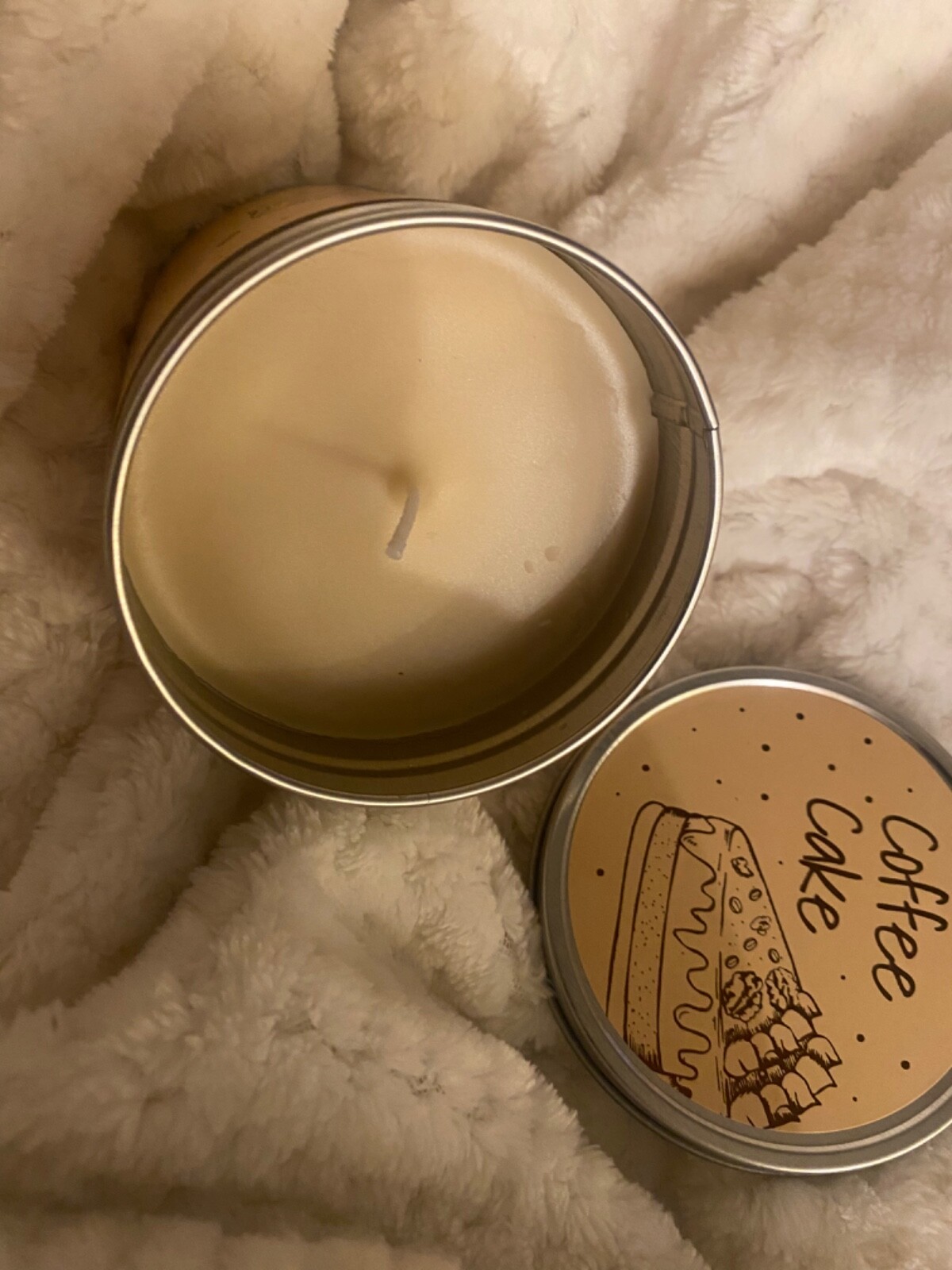 Purewick Coffee Cake tin candle 270g | eBay UK