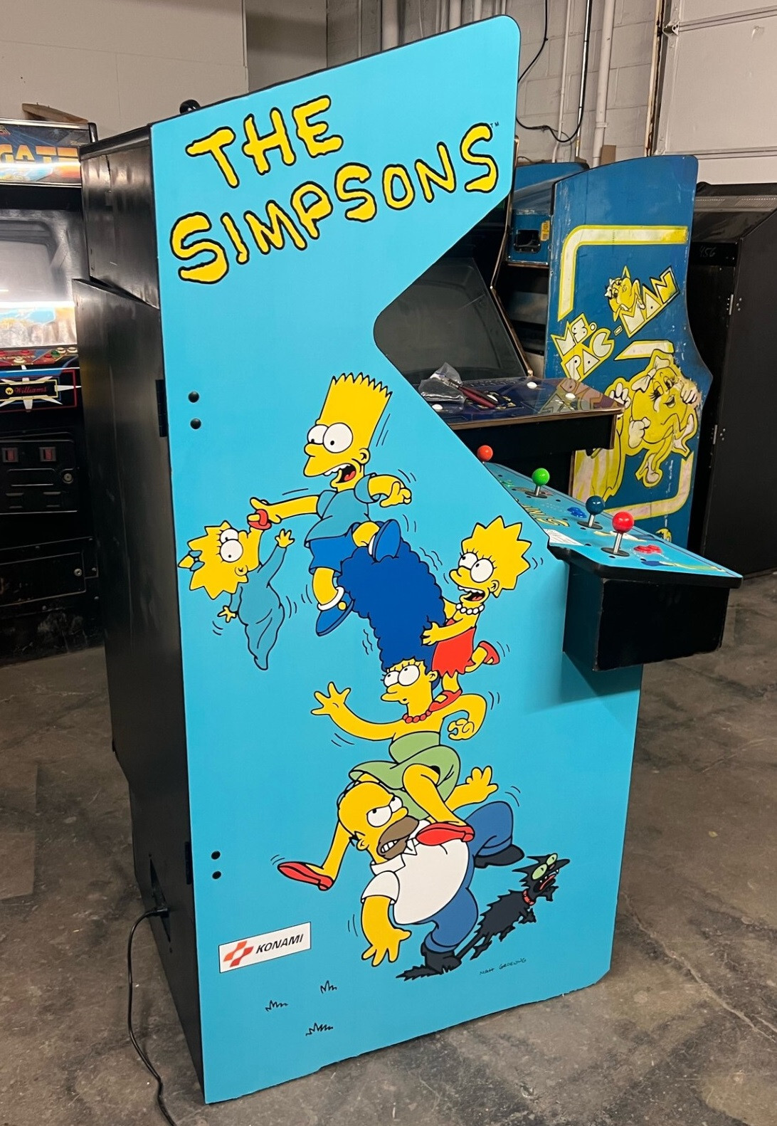 THE SIMPSONS ARCADE MACHINE by KONAMI 1991 | eBay