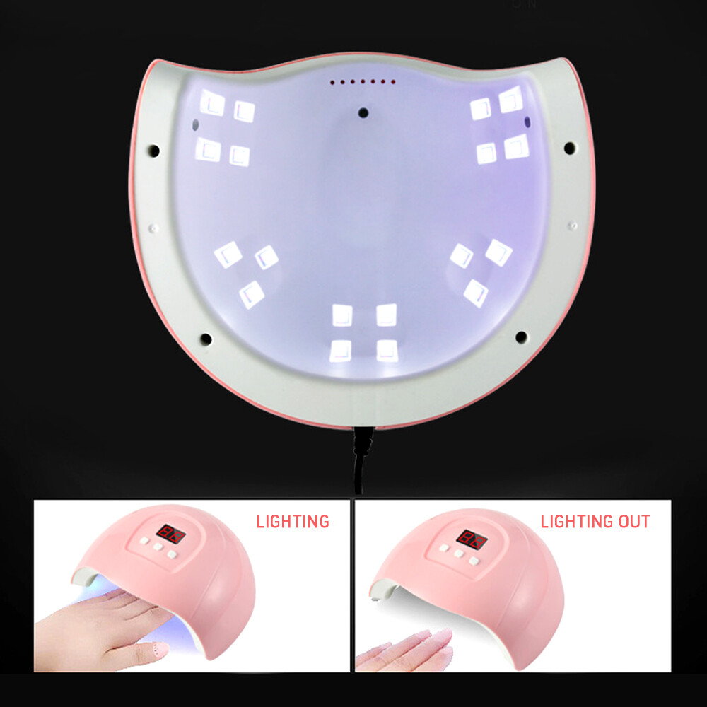 54W Nail Polish Dryer 18Led UV LED Lamp Acrylic Gel Curing Light ...