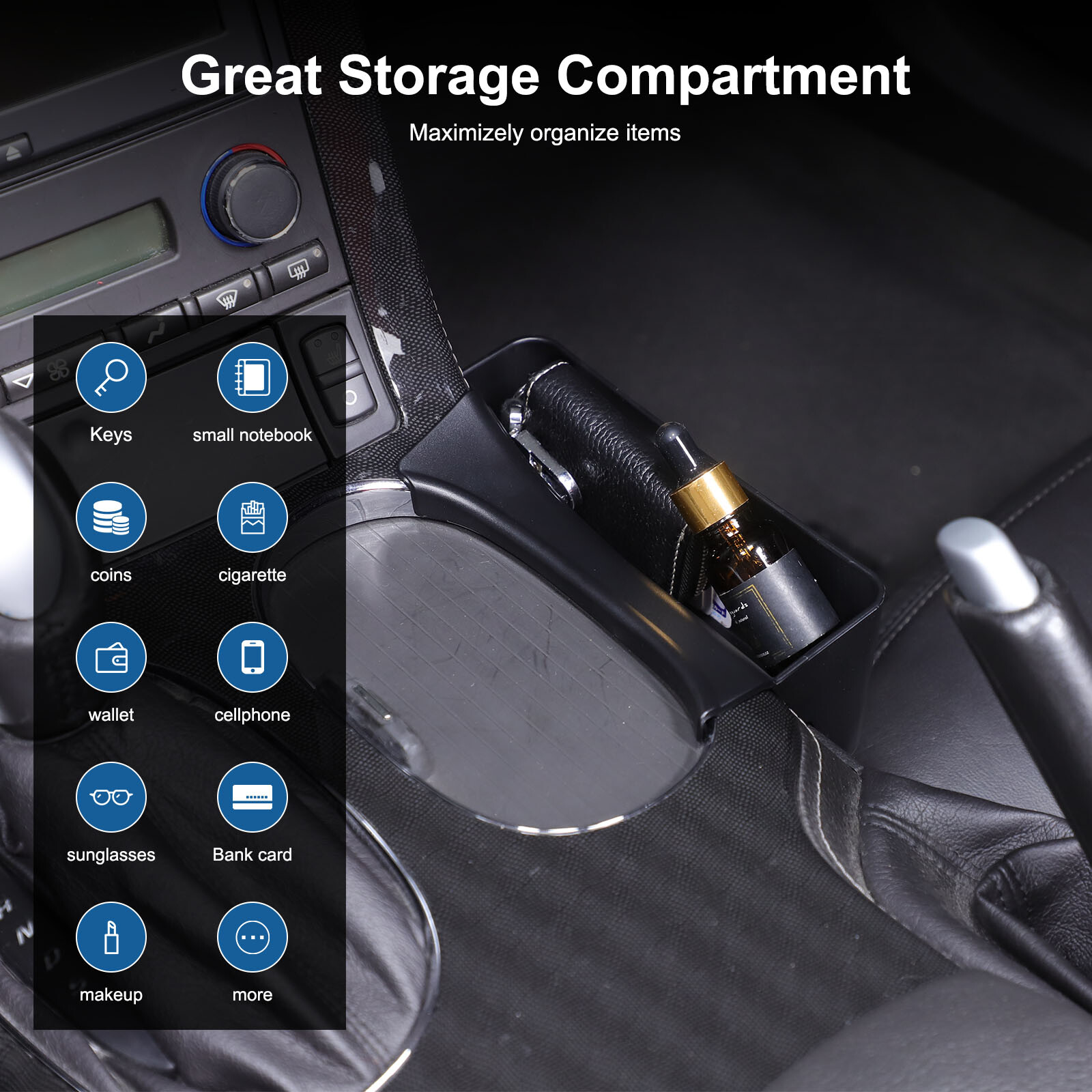 Passenger Side Storage Box Organizer Phone Holder Fit For Corvette C6 ...