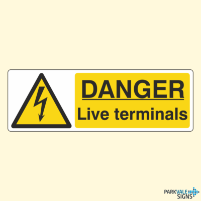 Danger Live Terminals Electrical Warning Sign | eBay