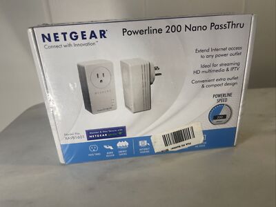 Netgear PowerLine AV+ 200 Nano Adapter XAV1601 !!! Factory Sealed !! | eBay