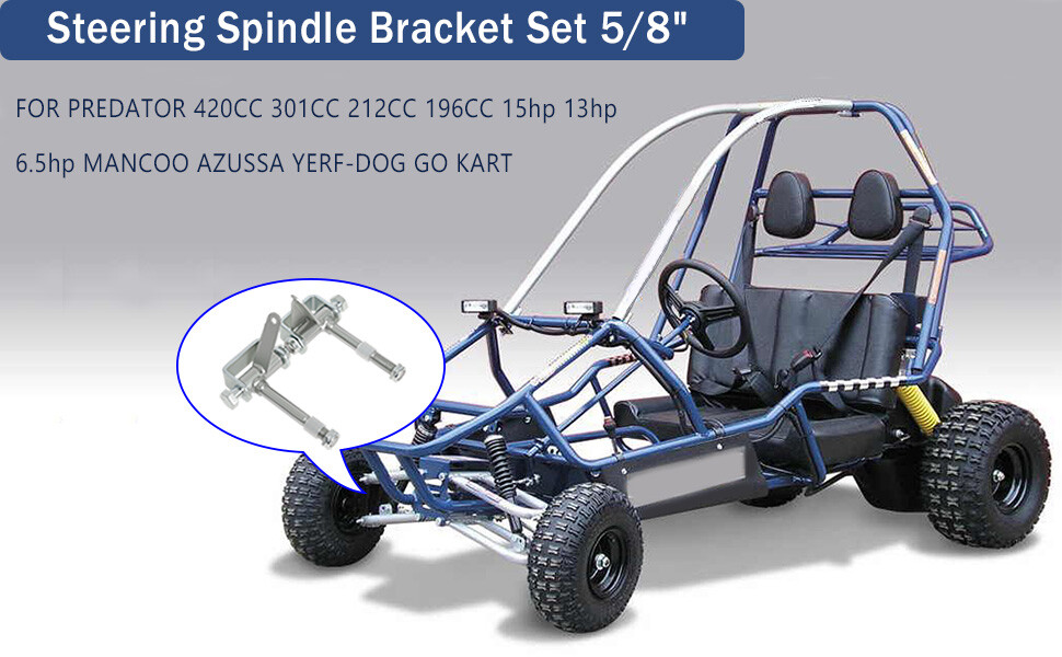 Spindle 4.5"x5/8" Right Left Steering Bracket Axle for 420/301/212 ...