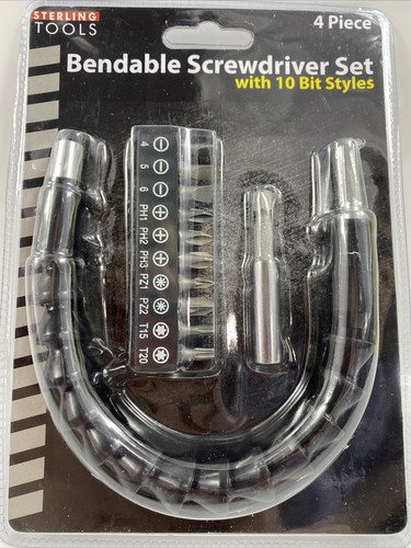 Sterling Tools Bendable Screwdriver Set with 10 Bit Styles for sale ...