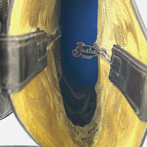 Vintage Justin CX1250 Men's 10D Teju Lizard Exotic Broad Square Toe ...