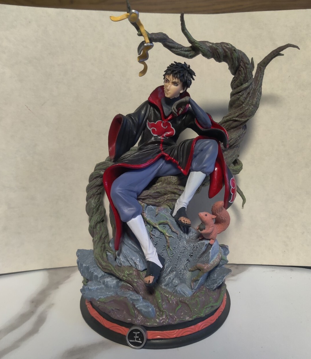 Anime ninja Shippuden Akatsuki Uchiha Obito Tobi Sit PVC Figure Statue ...