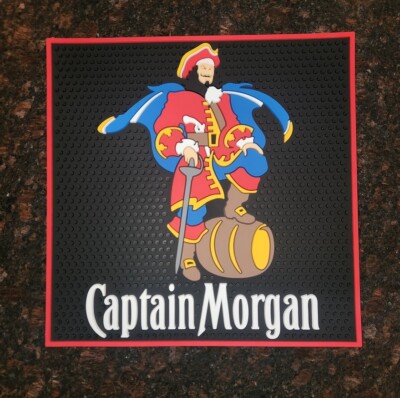CAPTAIN MORGAN SPICED RUM SPILL MAT BAR MAT COASTER 13x13 NEW | eBay