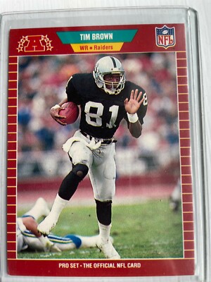 1989 Pro Set Football Card: Tim Brown (ROOKIE CARD/HOF) - Notre Dame ...