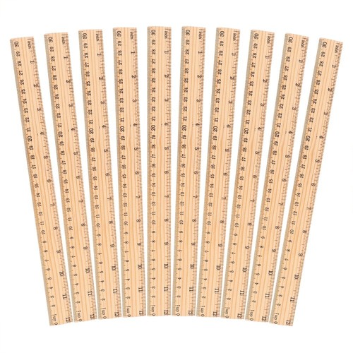 25 Pcs Student Measuring Straight Ruler Vintage Wooden Rulers | eBay