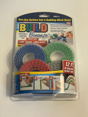 NEW Bonanza Self Adhesive Tape Building Block base 4 Piece LEGO Brick ...