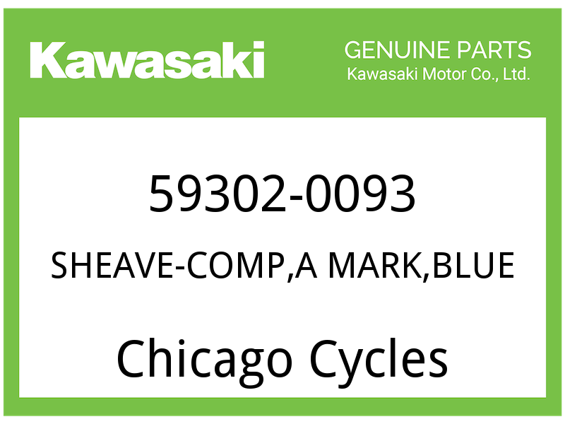 Kawasaki OEM Part 59302-0093 SHEAVE-COMP A MARK BLUE for sale online | eBay