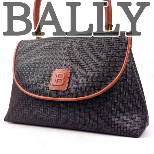 Bally B Logo Handbag Black Leather Authentic | eBay Australia