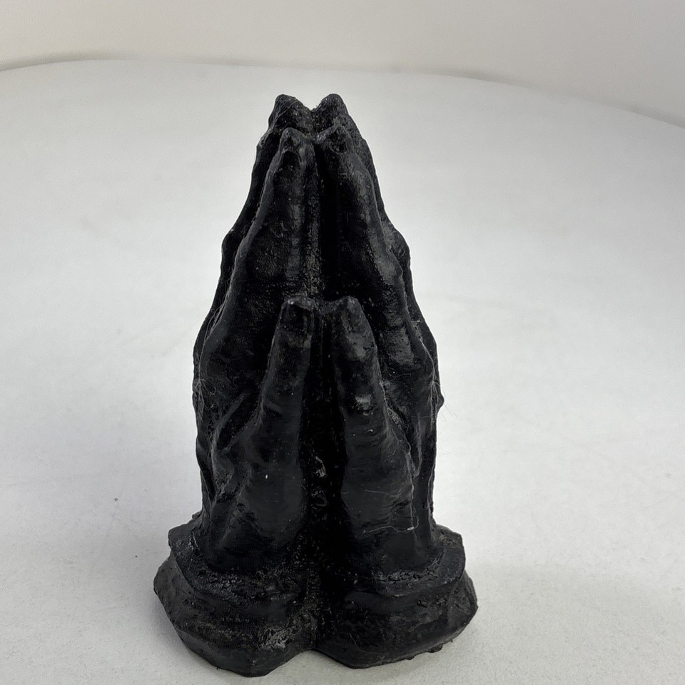 Vintage Black Resin Praying Hands Sculpture Small | eBay