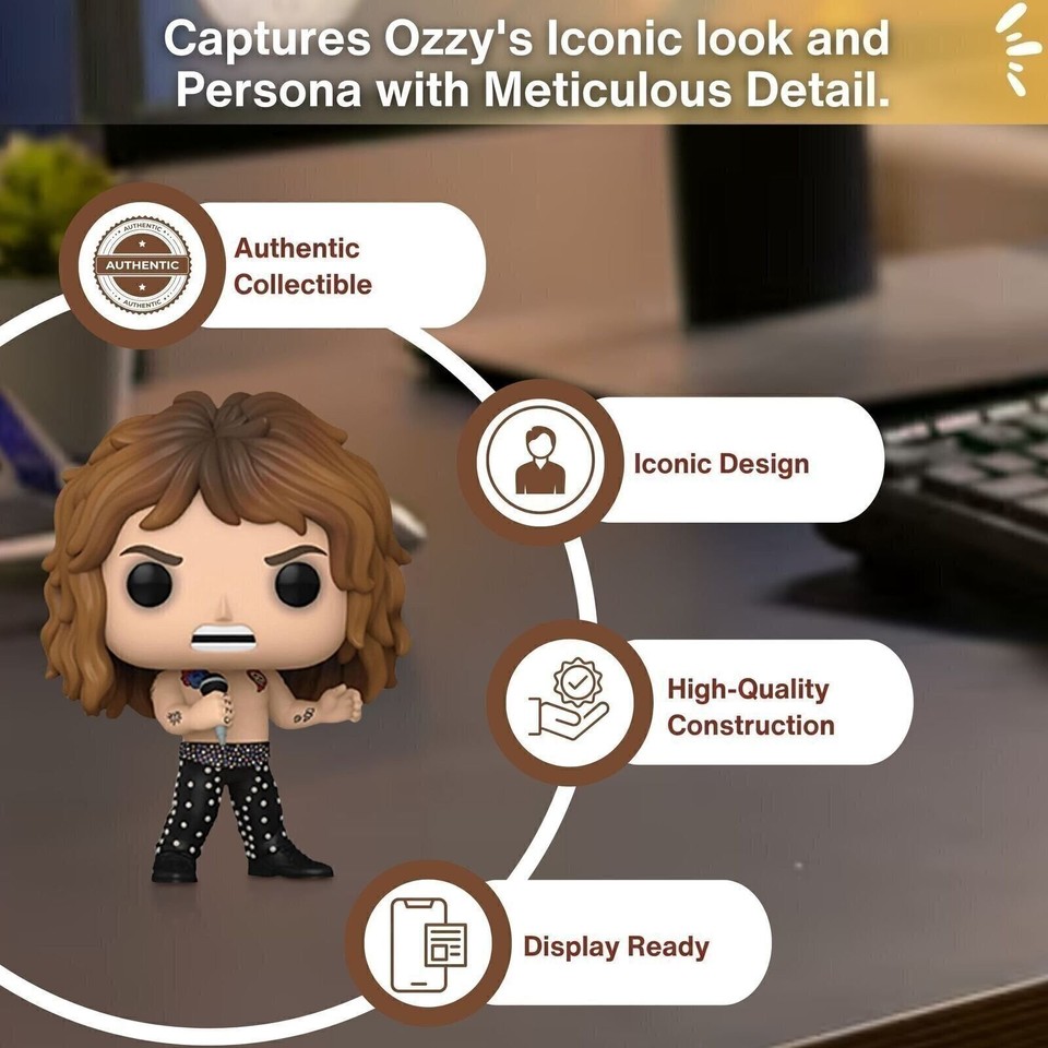 Ozzy Osbourne Funko Pop! Rocks (1989) - Collectible Vinyl Figure #404 ...