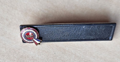 Vintage enamel BMC British Motor Corporation Name Tag Car brooch pin ...