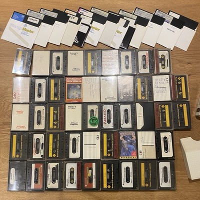 Vintage Dragon 32/64 Software Games Lot 47 Cassette Tapes, 13x 5.25 ...