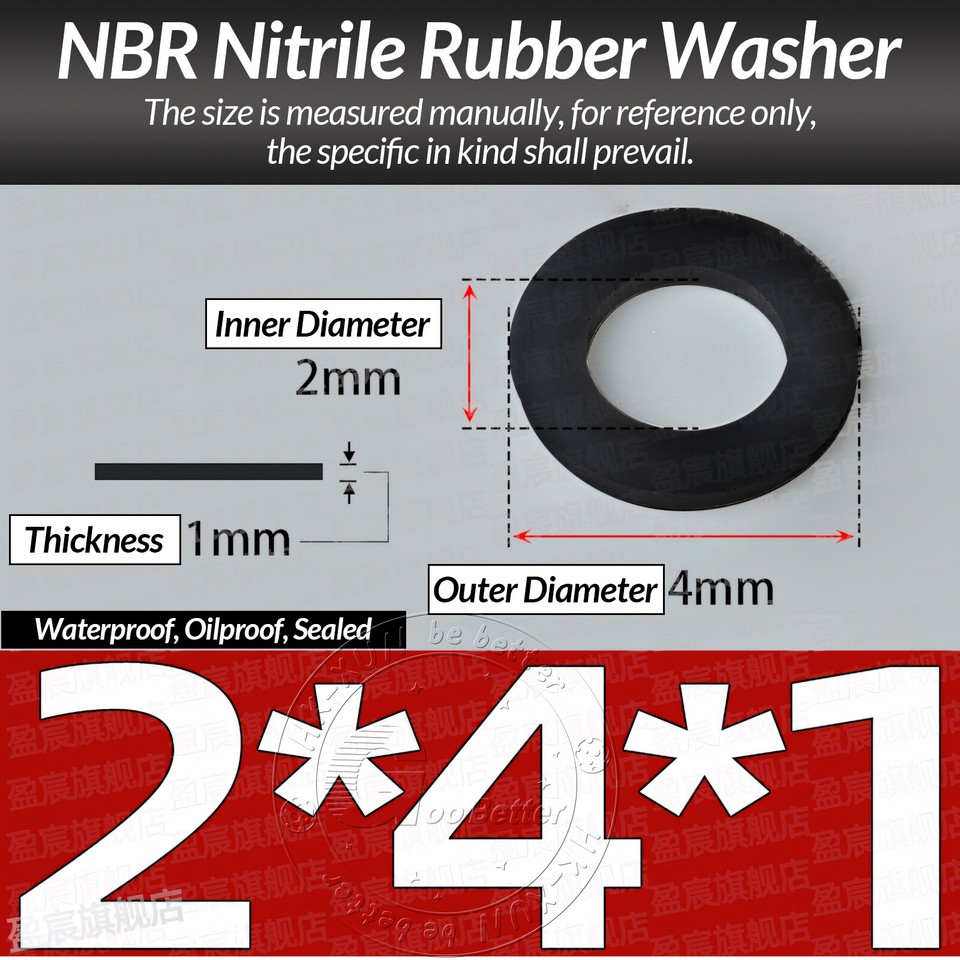 FORM A FLAT BLACK THICK NBR RUBBER WASHERS - M2 M3 M4 M5 M6 M8 M10 M12 ...