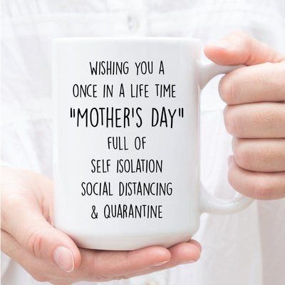Funny Mothers Day Gift Pandemic Funny Gift Social Distancing Gift Self ...